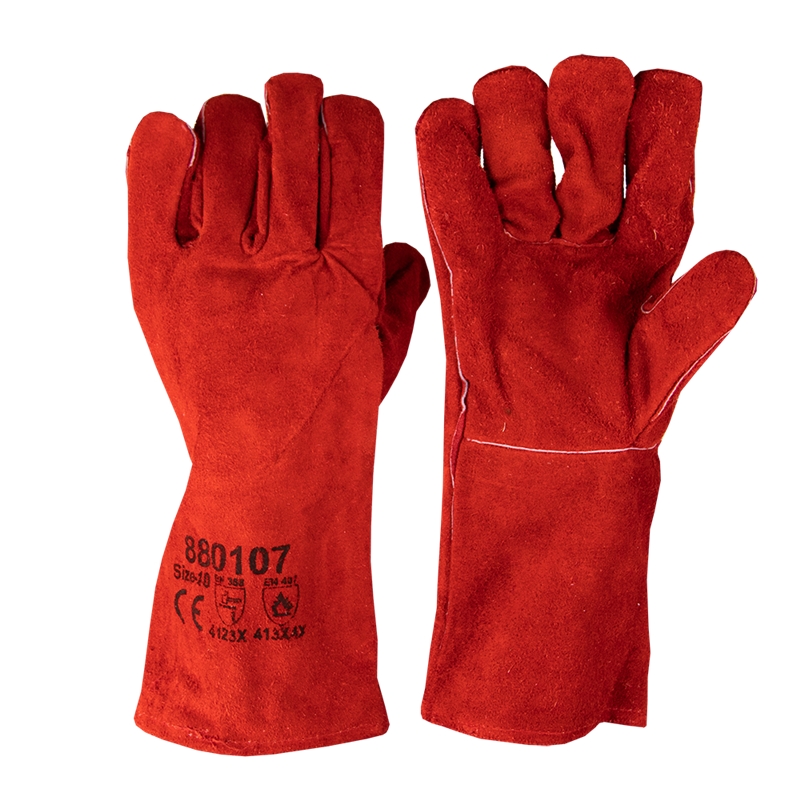 Luva Soldador Croute Anti-Calor Vermelha T11 XXL Flux