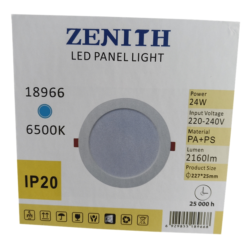 Painel Led Interior Redondo Branco 24w 220v-240v 6500k ZENIT
