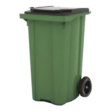 Contentor Polietileno Verde Com Rodas 240lt Flux